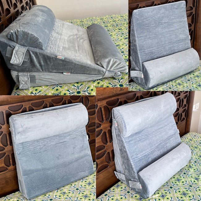 4pcs in One (2 Bed Wedges Set ) Orthopedic Bed Wedge Pillow Set With N ...