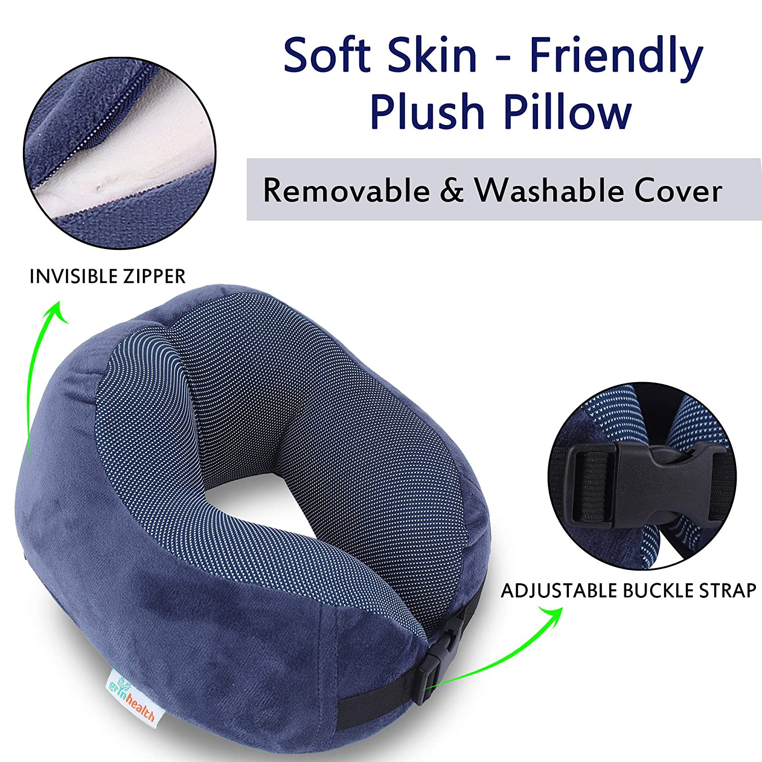 Travel Pillow Kit, Silk Eye Masks, Earplugs, and Carry Bag – Grin Health